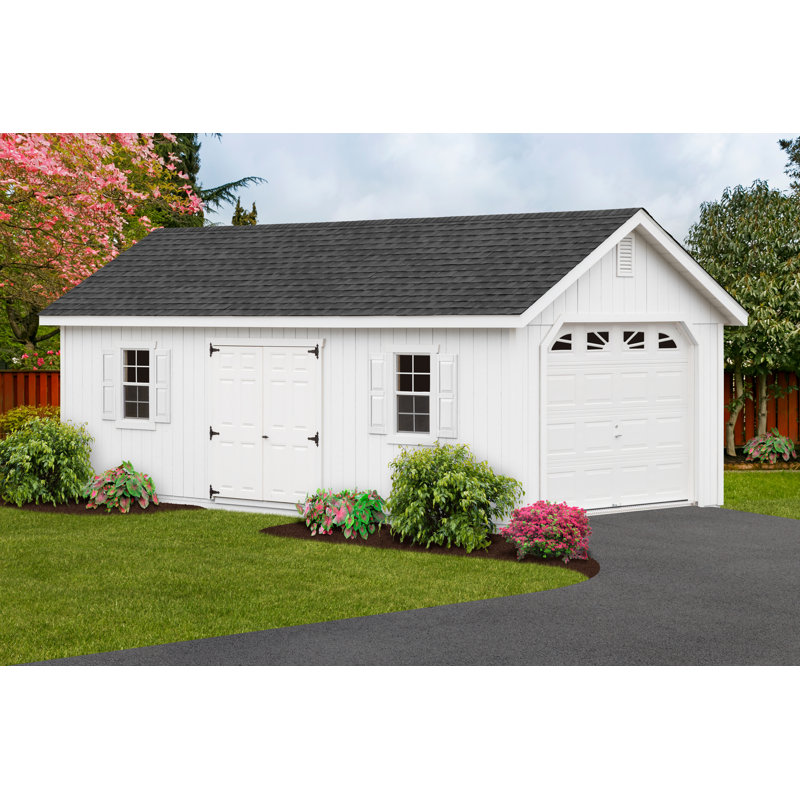 YardCraft 12 ft. W x 26 ft. D Solid Wooden Garage Shed Reviews Wayfair